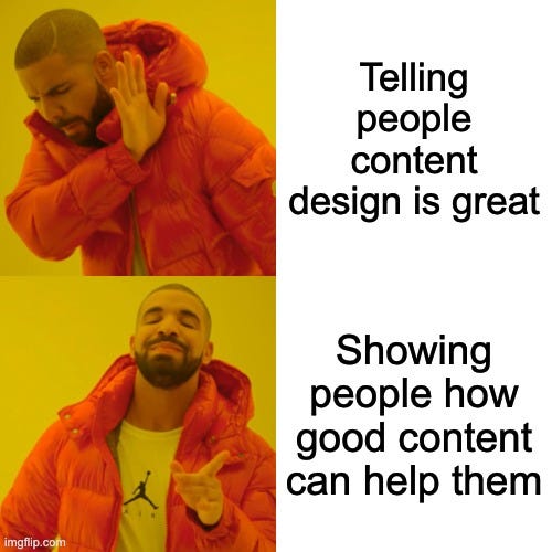 Talk: Stop talking about content design | by Alysia-Marie Annett | Medium