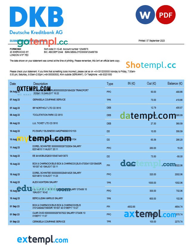 SNS Bank enterprise account statement Word and PDF template download ... SNS Bank enterprise account statement Word and PDF template download ...