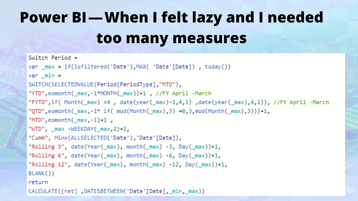 Cheat Sheet — Power BI Time Intelligence Formulas Using Today | by Amit ...