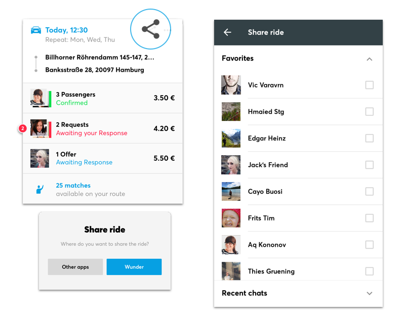 Carpool Features Explained Stops By Thies Grüning Wunder Mobility Blog Medium