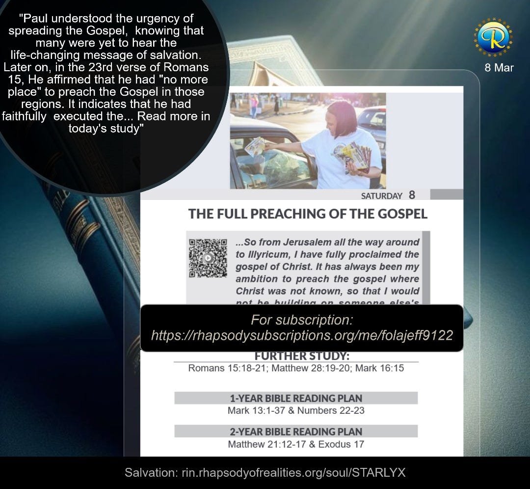 Rhapsody of Realities — 22nd March 2025 Every time you pray in tongues, this glory in you is ...