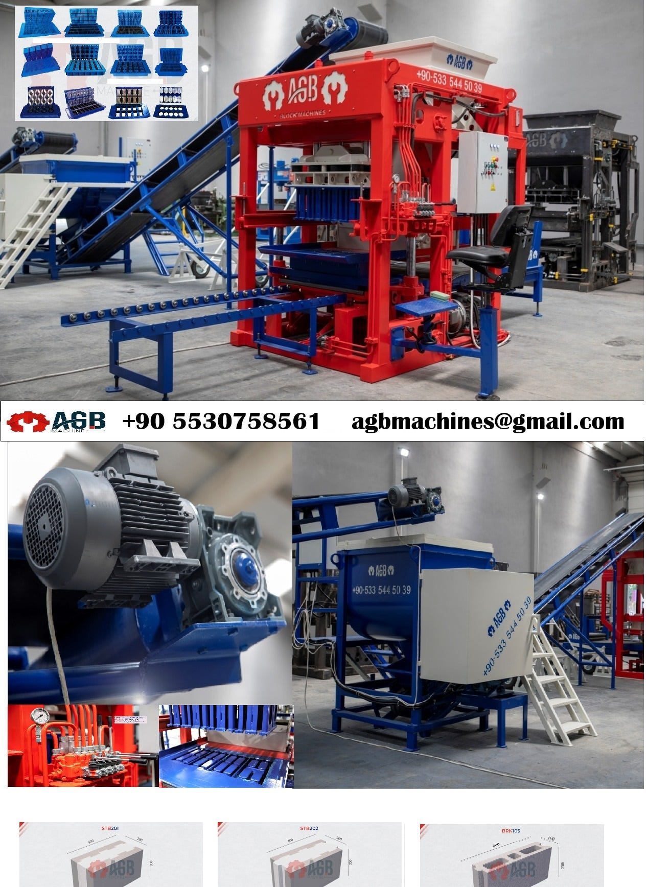 Machine fabrication des parpaings et hourdis - Agb Machines - Medium