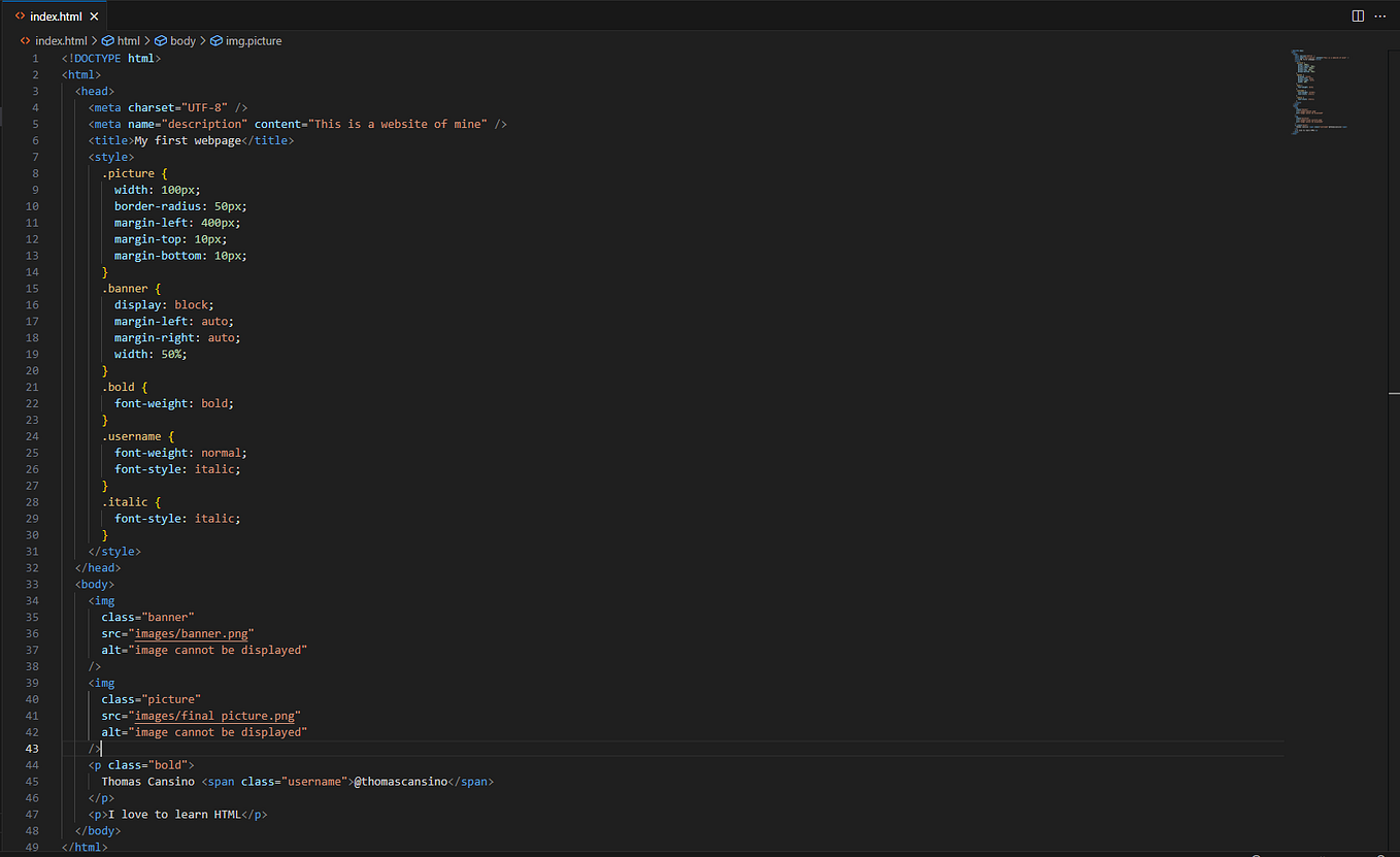 [DAY 1] First Time Learning HTML & CSS With ZERO Experience | by Thomas Cansino | May, 2024 | Medium