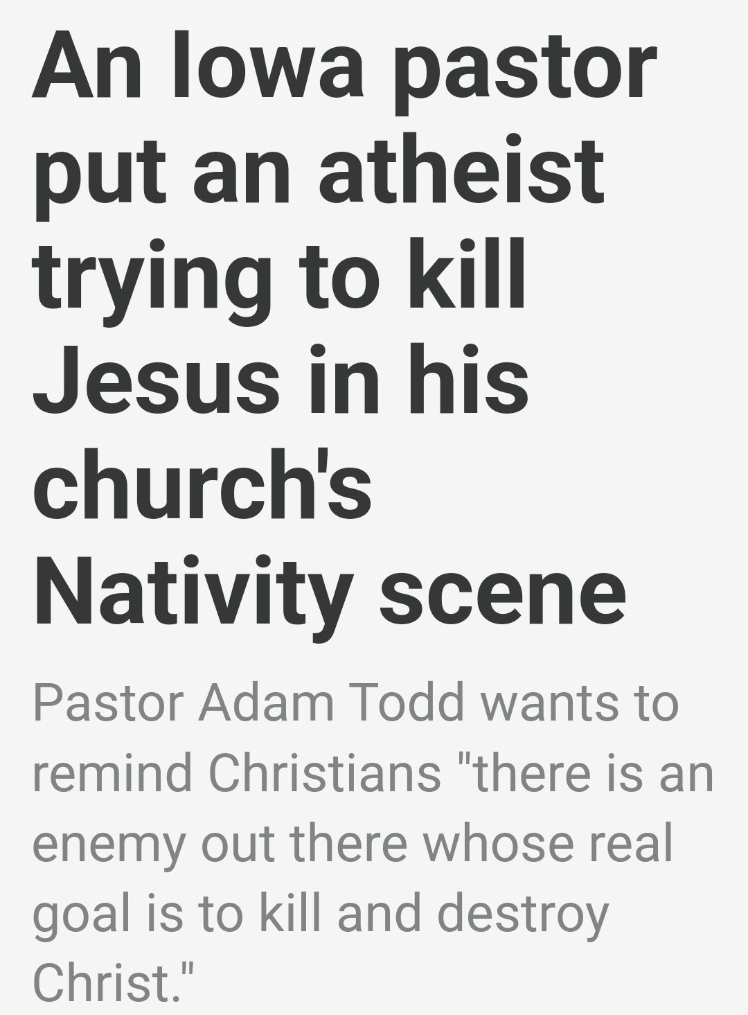 Looks like I’ve lived rent free in Pastor Todd’s head the past year ...