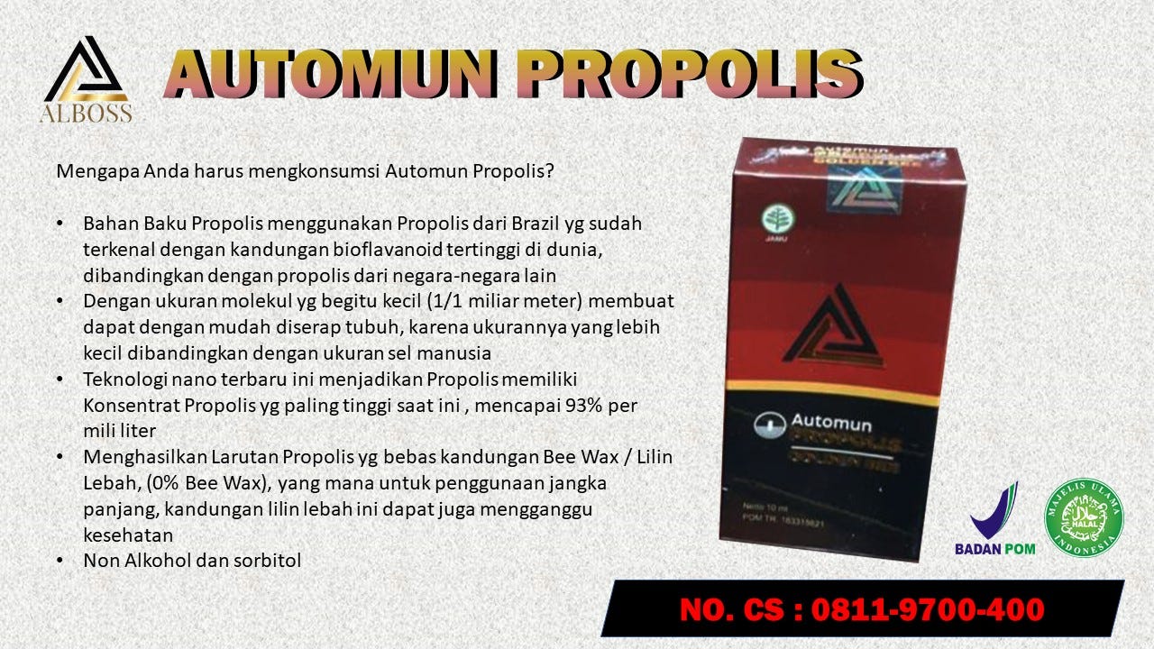BERMANFAAT, PROPOLIS AUTOMUN / 0811–9700–400, Vitamin Untuk Penderita ...