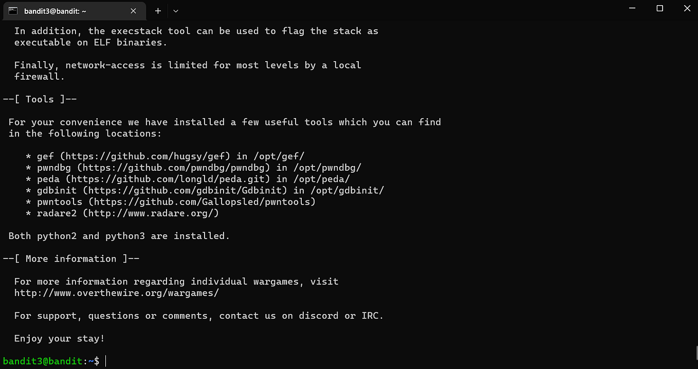 Walkthrough : OverTheWire Bandit (Level 3) | by Aditya Kumar | Medium
