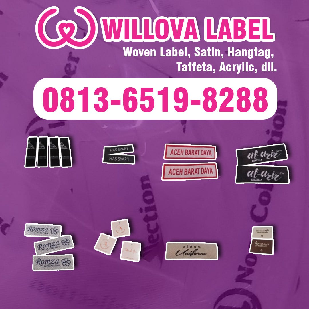 0813-6519-8288 (WA) Label Nama Baju Setrika, Label Nama Baju, Label ...