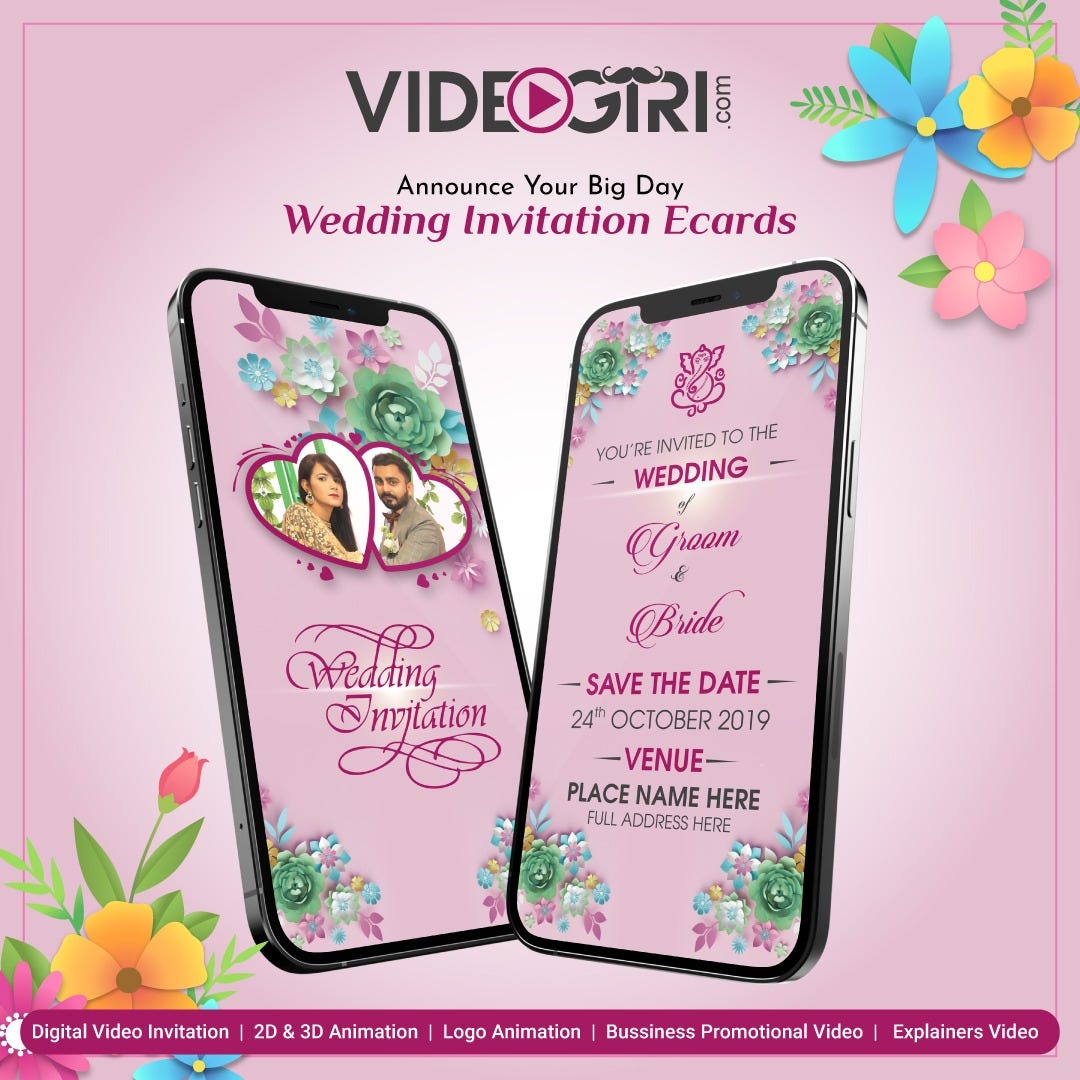 Indian wedding invitation and Animation | by Videogiri | Medium