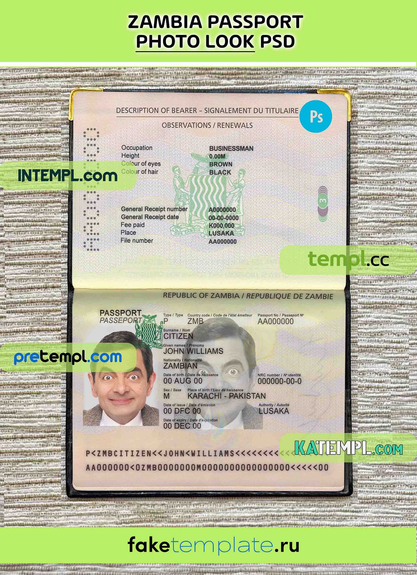 Sri Lanka Passport Editable Psd Files Scan And Photo Look Templates 2 In 1 By Mytempl Medium