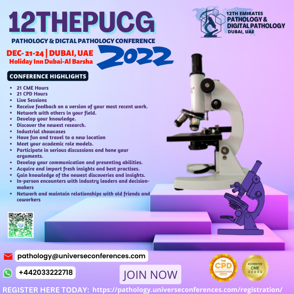 ATTEND THE CME/CPD CREDITS 12TH EMIRATES PATHOLOGY & DIGITAL PATHOLOGY ...