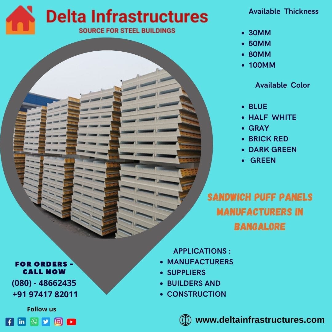 Sandwich Puff Panels Manufacturers & Suppliers in Bangalore - DELTA ... Sandwich Puff Panels Manufacturers & Suppliers in Bangalore - DELTA ...