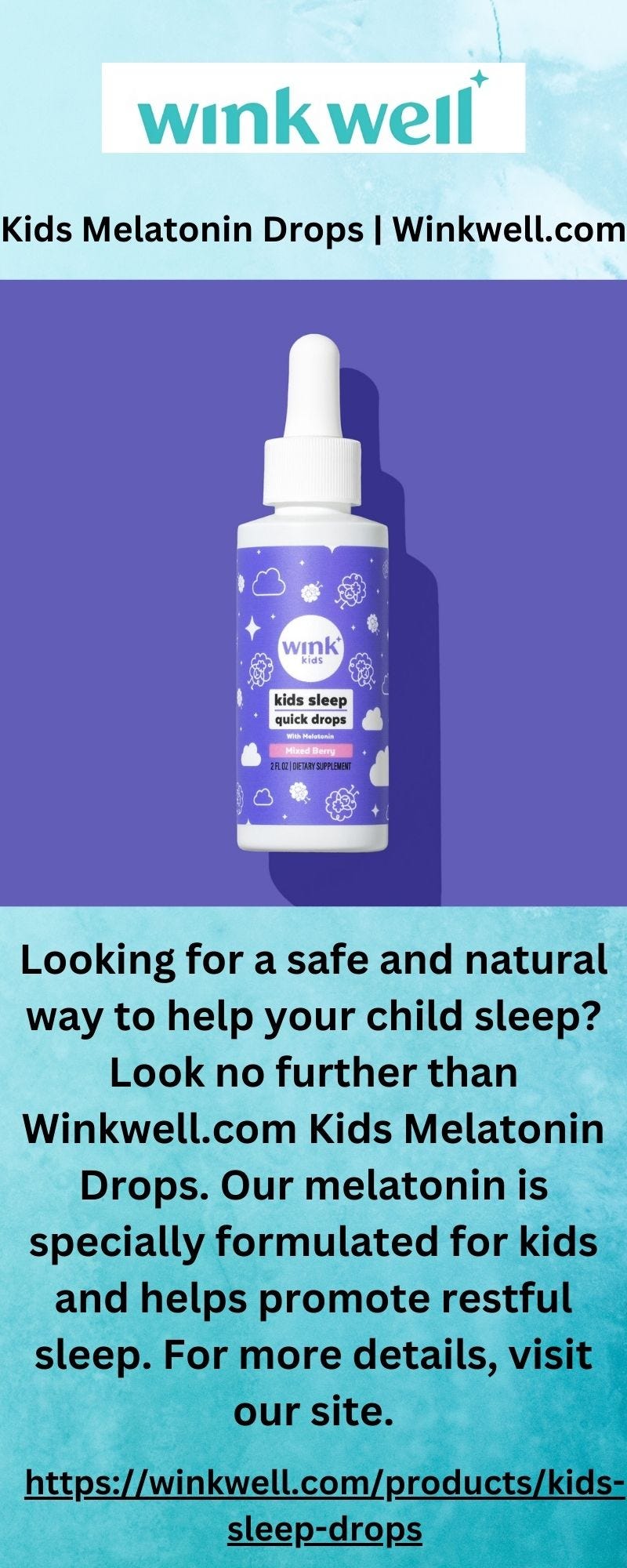 Toddler Sleep Drops | Winkwell.com - wink well - Medium