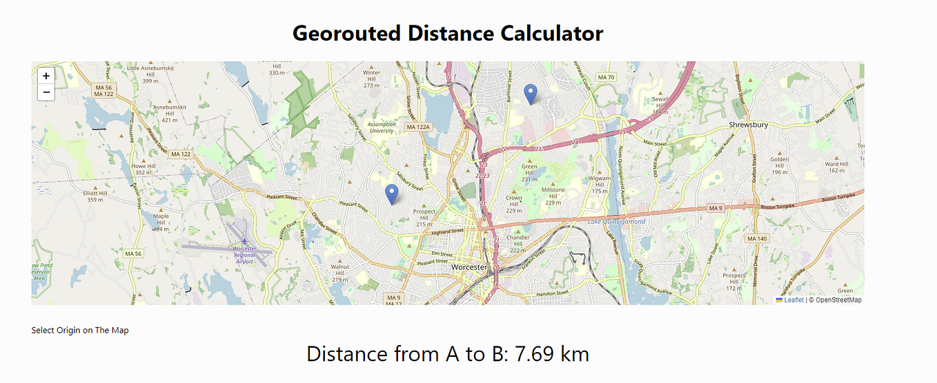 User Interface for Distance Calculation by PyScript and Leaflet.js A Web Development Approach ...