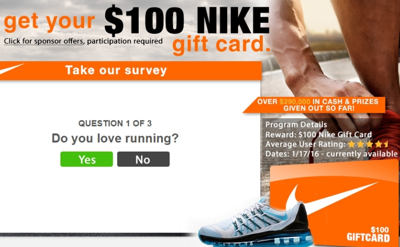 Claim Your $100 Nike Gift Card ! - Official gift card - Medium
