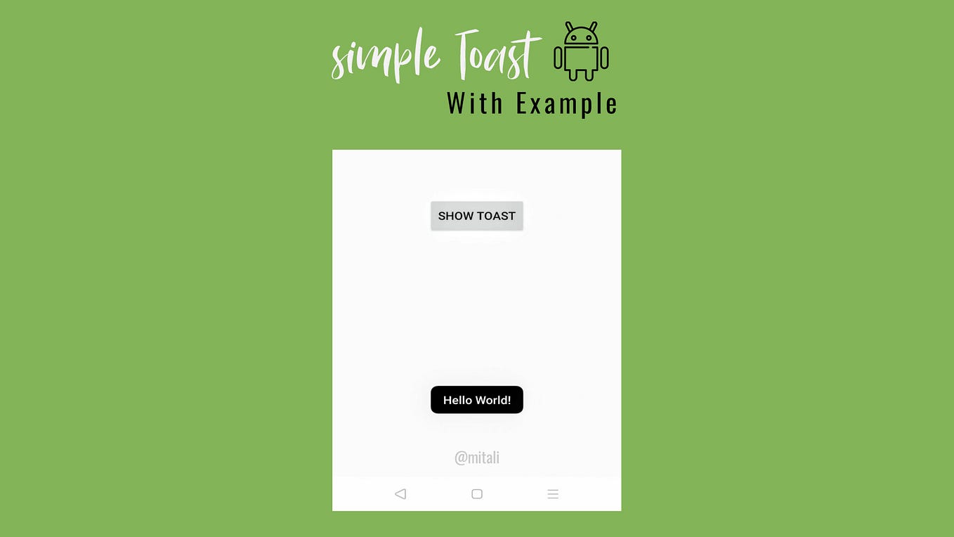 Custom Toast in Android. Using binding | by Mitali | Medium