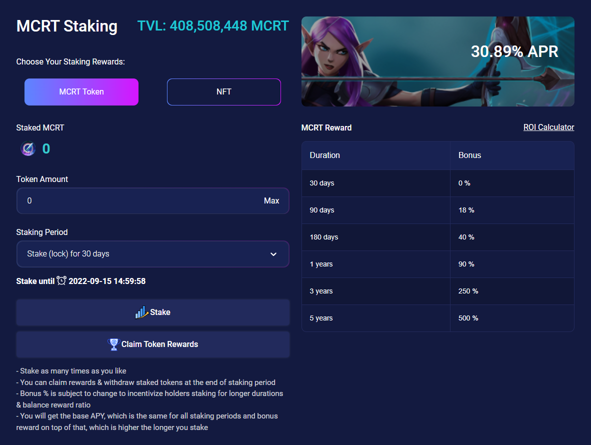 $MCRT Staking Tutorial. Hello MagicCrafters! We are often asked… | by ...