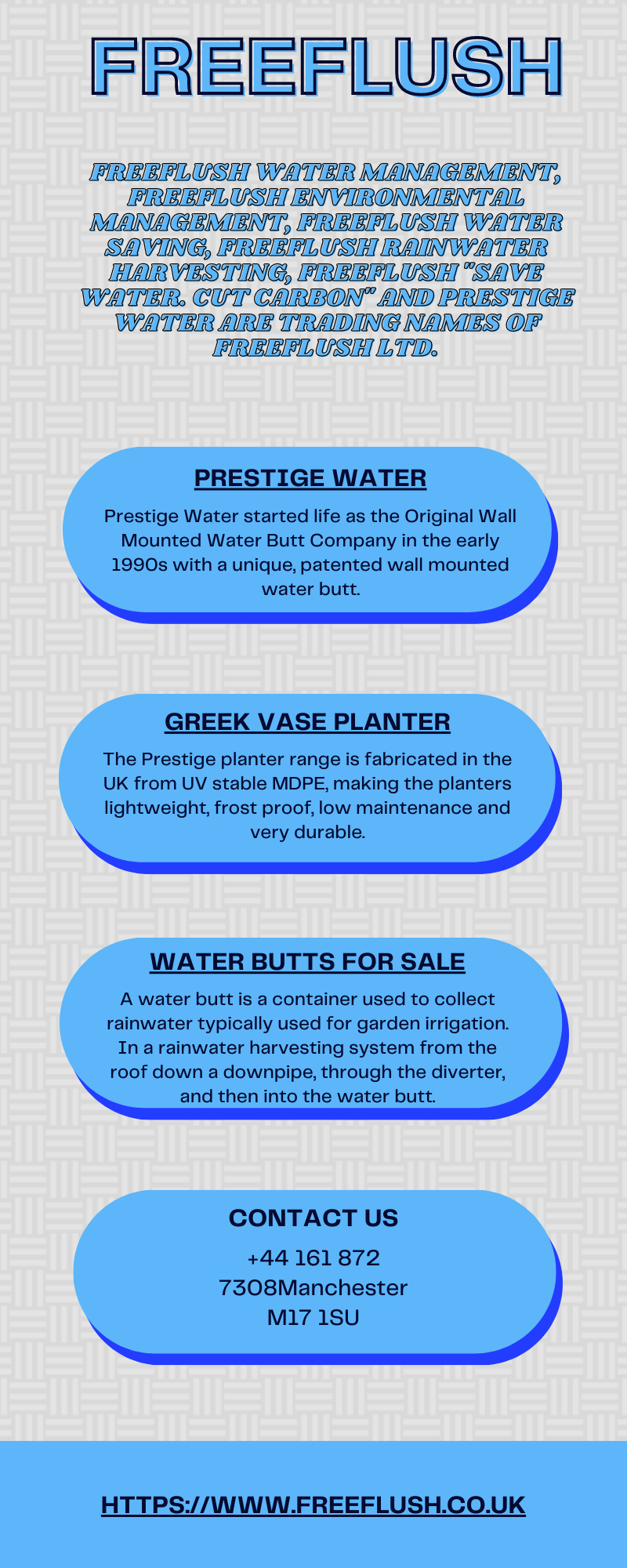 Smart Water Butts - free flush - Medium