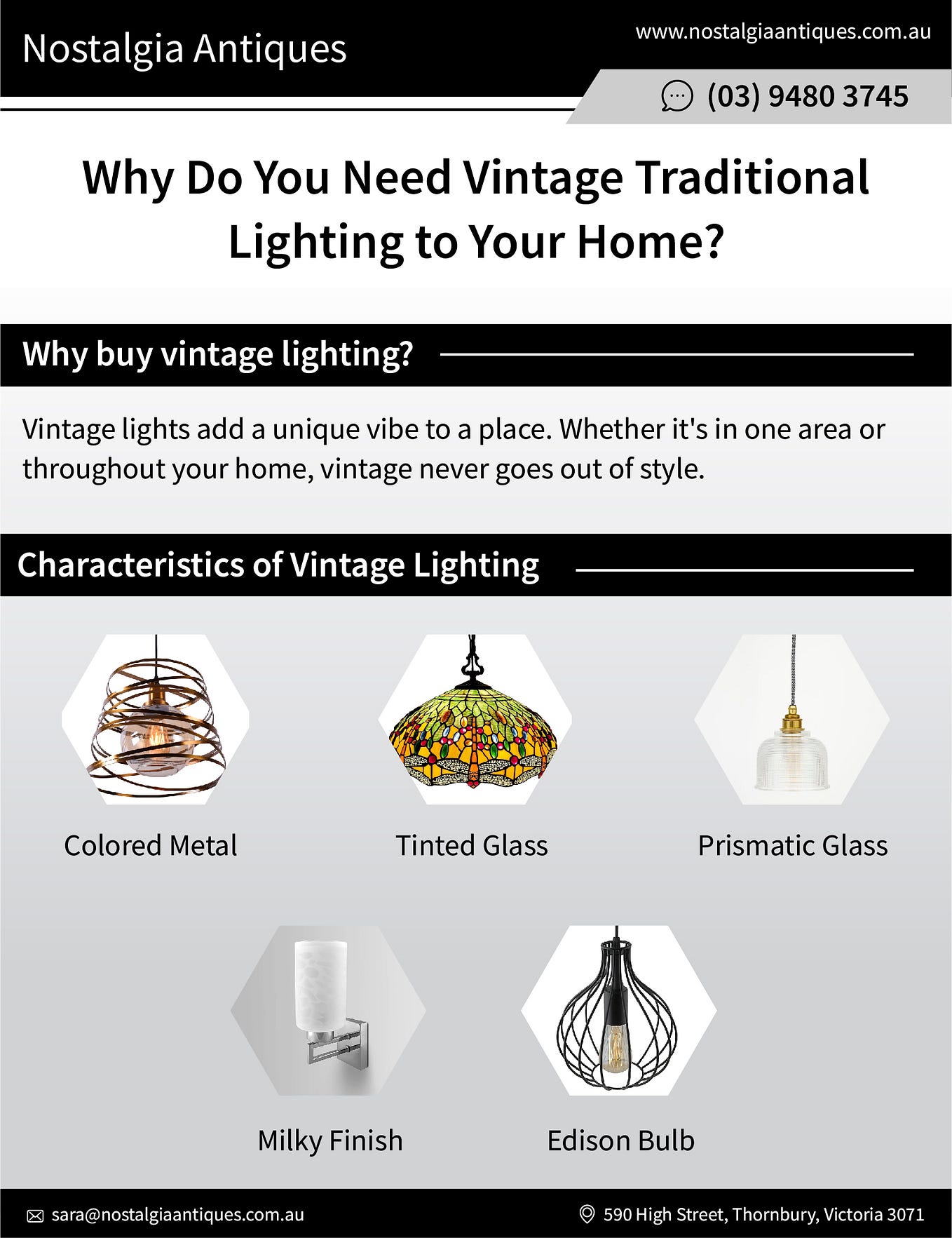 Best Vintage lighting & Furniture in Melbourne - Nostalgia Antiques ...