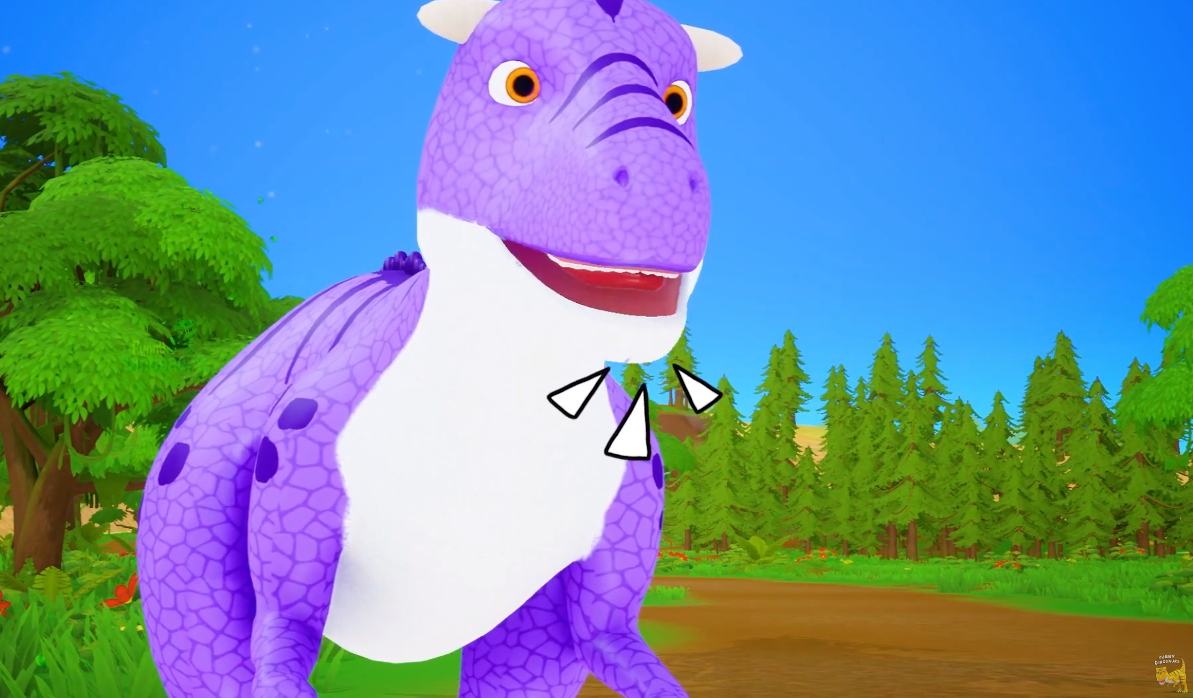 Baby Styracosaurus Fun Play with T-Rex Dinosaur in Jungle - Funny ...