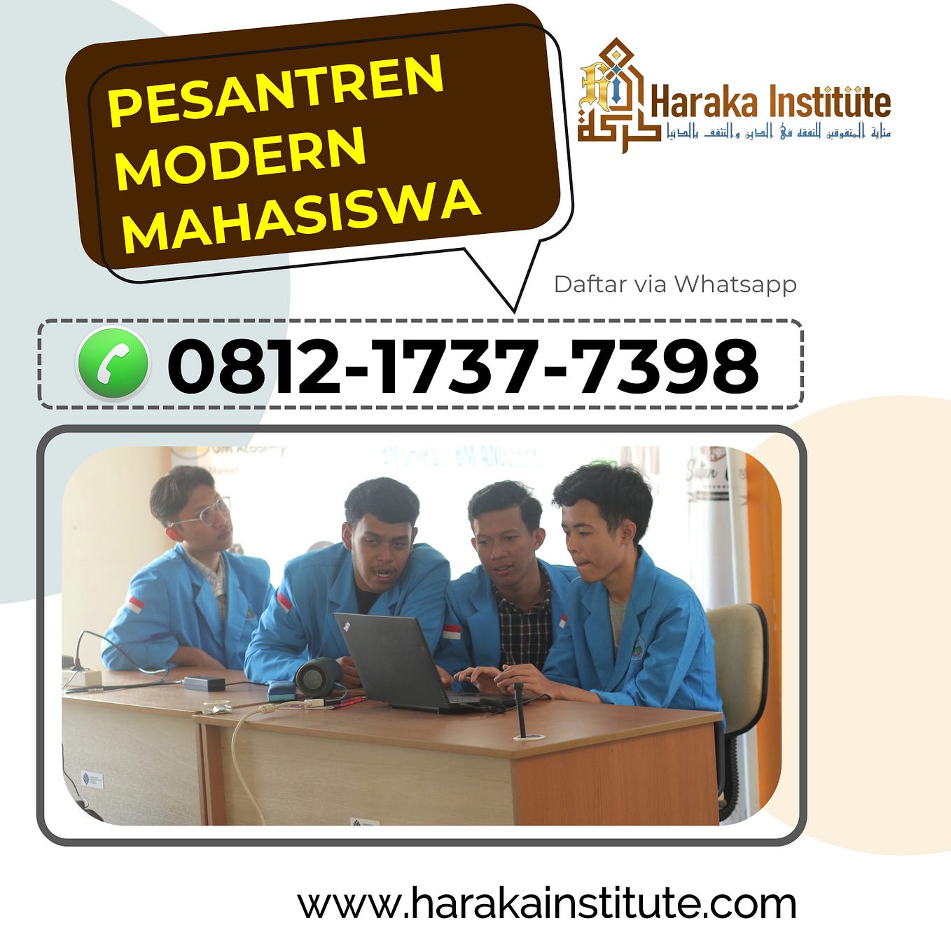 Hub 0812–1737–7398, Pesantren Mahasiswa Putra Sekitar Kampus Polinema Malang, Haraka Institute ...