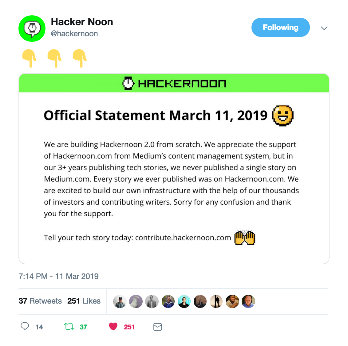 How to Contribute a Story to HackerNoon: Protip — Leave this site and go to HackerNoon.com ...