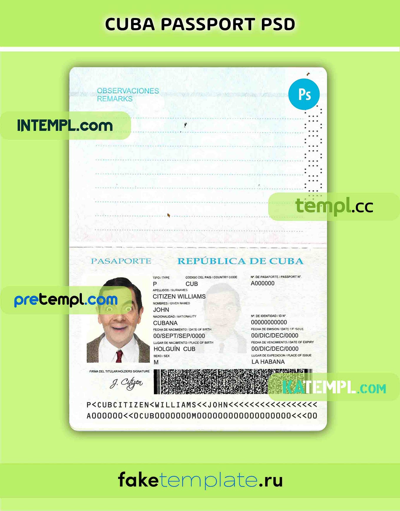 Cote D’Ivoire passport PSD download template | by Intempl | Sep, 2023 ...