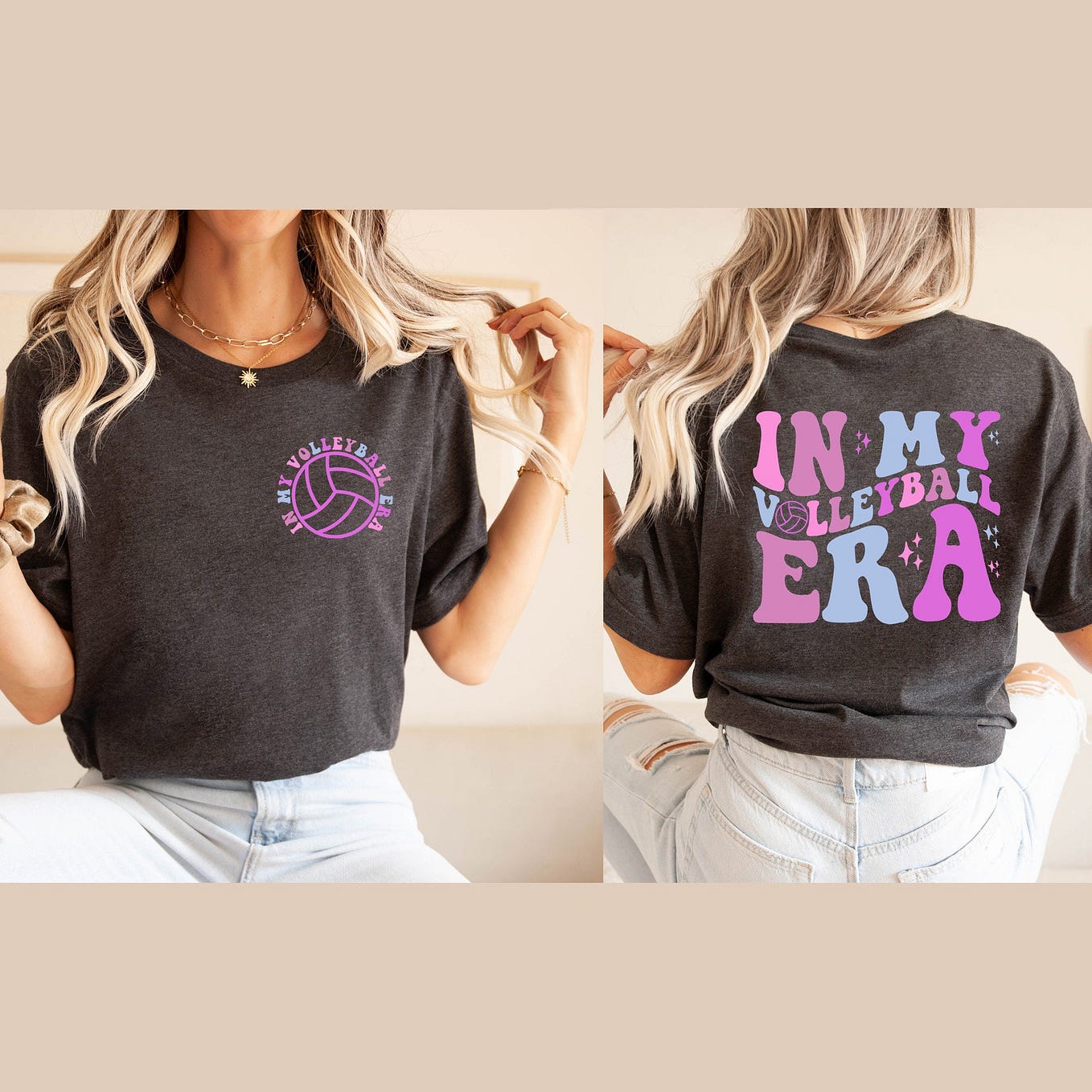 Glitter Volleyball Shirt | Volleyball Heart | Long Sleeve Volleyball ...