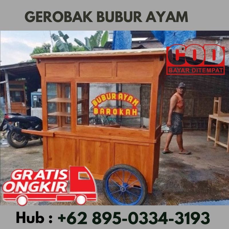 WA 0895 0334 3193 FREE ONGKIR LUR!!Pusat Gerobak Mie Ayam Bakso Kayu ...