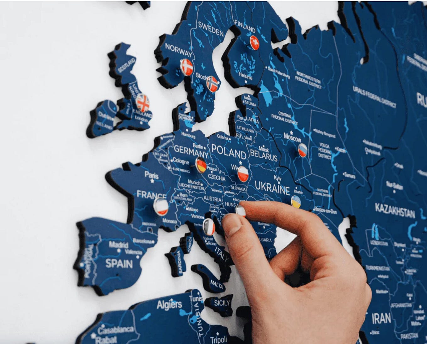Buy Affordable 2D Wooden World Map - Enjoy The Wood - Medium