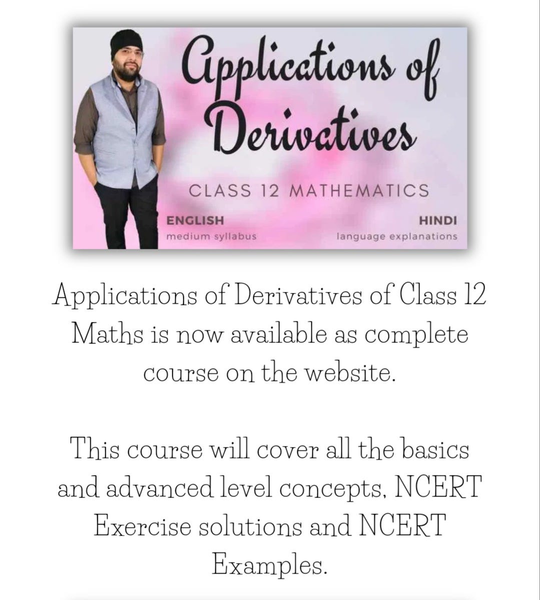 Mastering Applications of Derivatives with MathYug: A Comprehensive ...