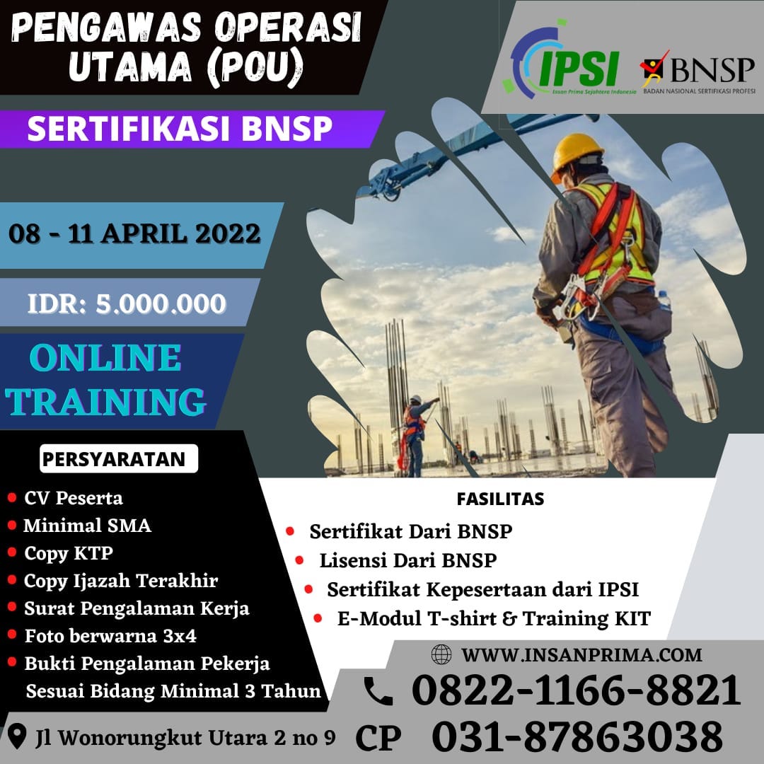 Pengawas Operasi Utama (POU) Klik https://wa.me/6285656564500 regulasi ...