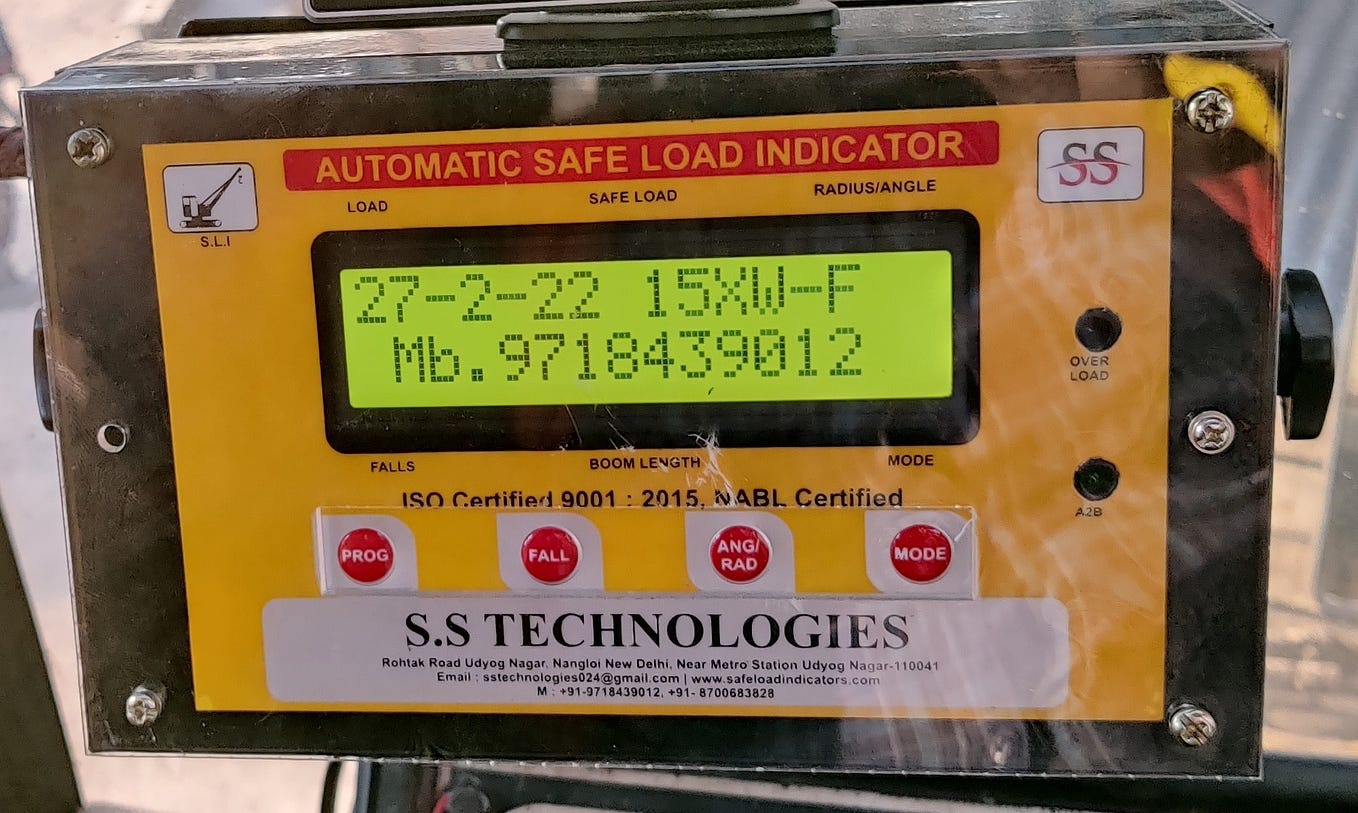 Crane safe load indicator - safe load indicator - Medium