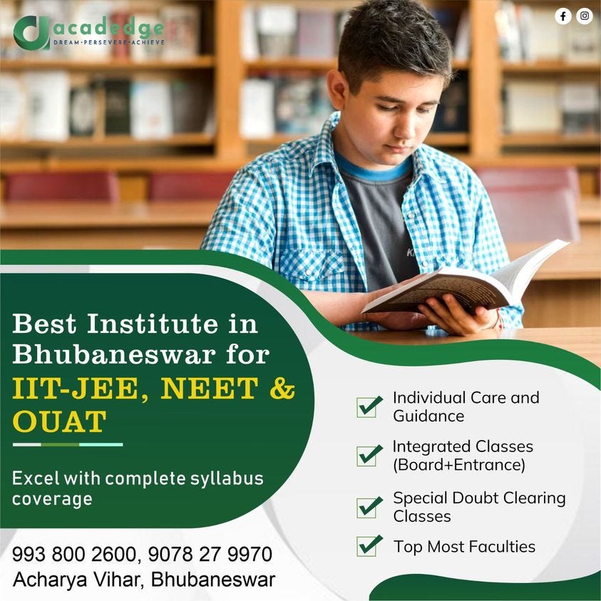 Best Coaching Center in Odisha for IIT — JEE | By Acadedge | by Acadedgebbsr | Medium