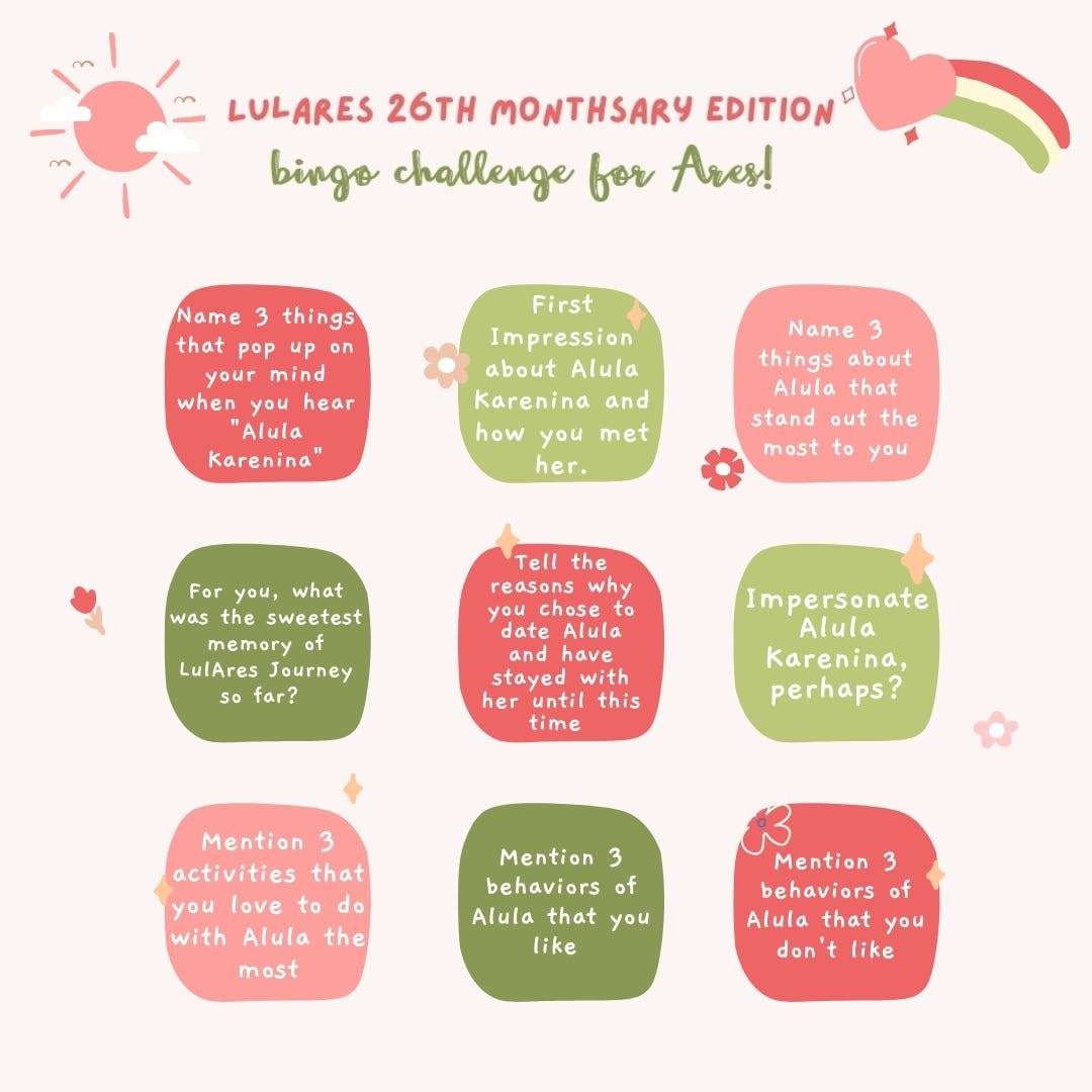 Happy 27th Monthsary, love!. LulAres (ft. Milo) | by alula | Jul, 2023 ...