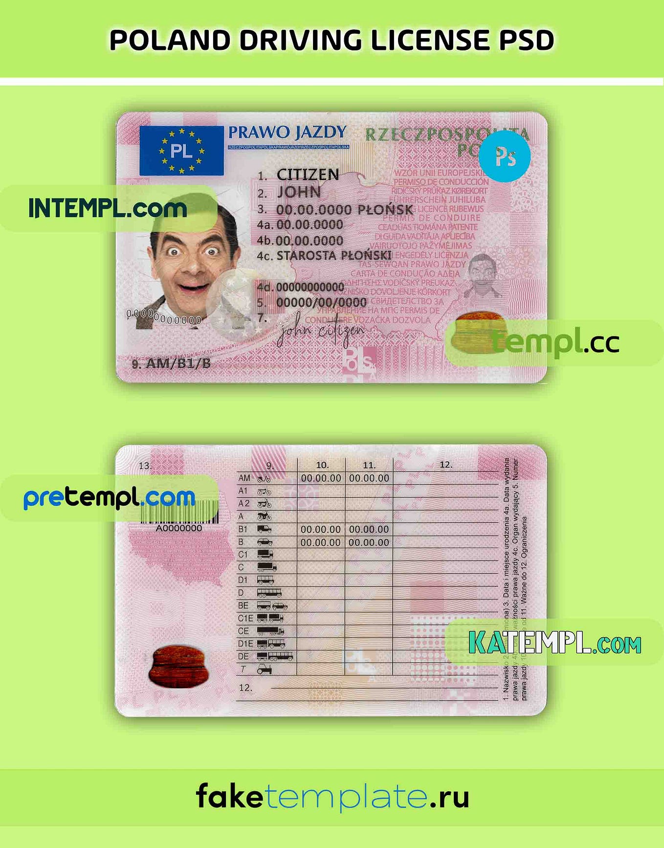 USA Ohio driving license PSD download template, under 21 | by Intempl ...