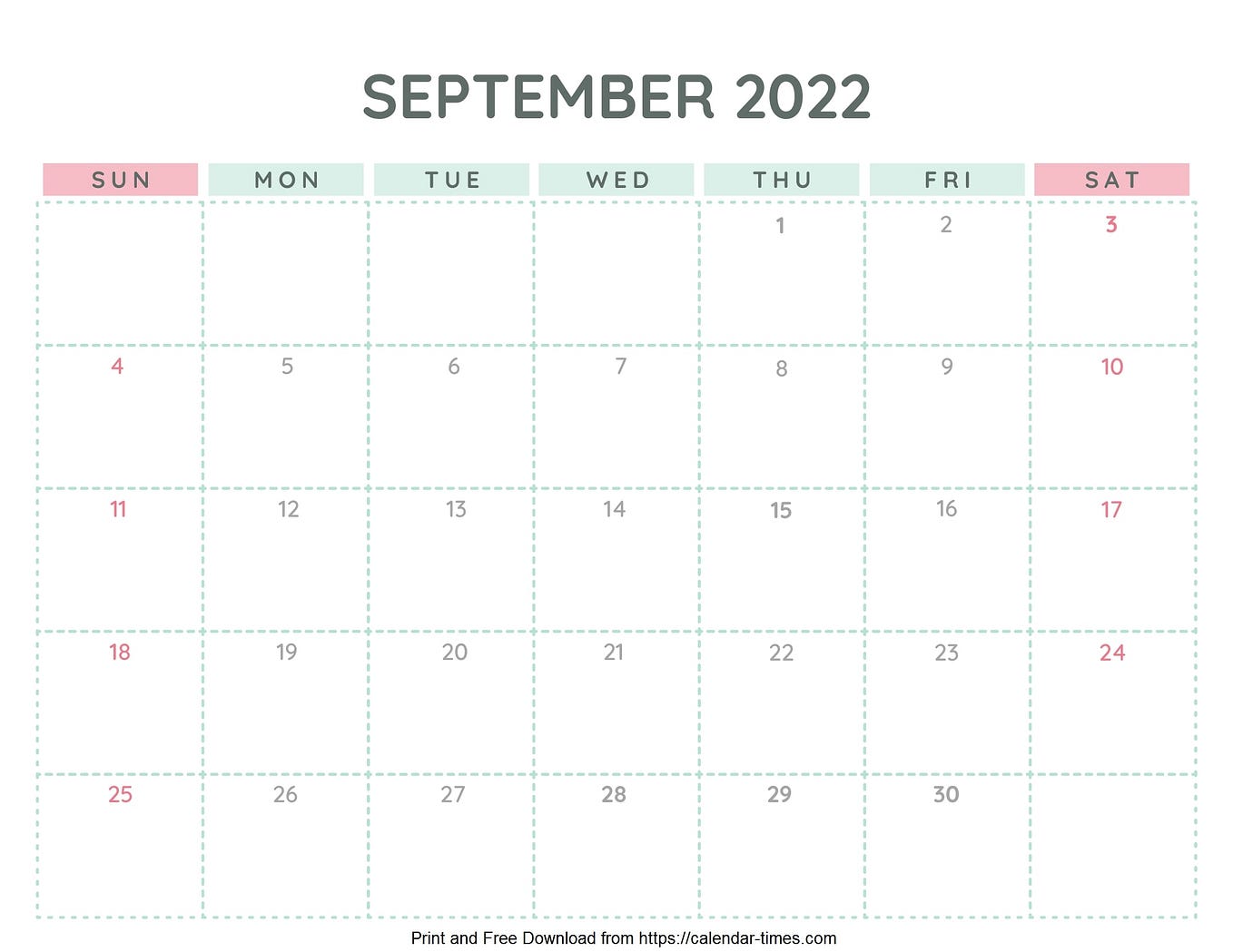 Free Printable October 2022 Calendar - Calendartime - Medium