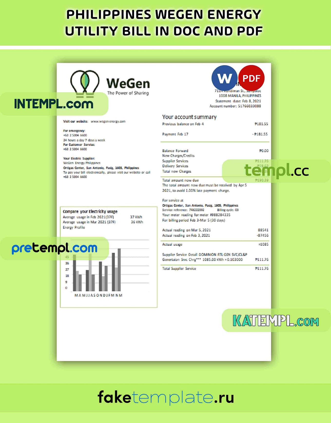 QATAR QTEL utility bill Word and PDF template | by Shotempl | Jun, 2024 ...