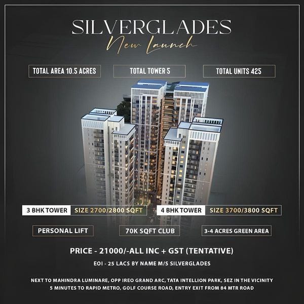 Silverglades Legacy New Launch 3&4 BHK Apartment sector 63A Gurgaon ...