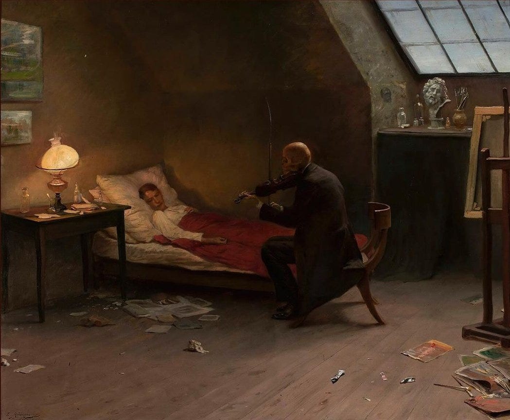 SELF PORTRAIT WITH DEATH /1872/ by ARNOLD BÖCKLIN | by Pmamtraveller ...