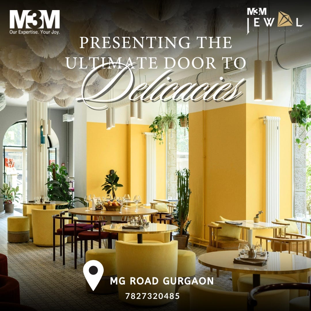 M3M Jewel: Best Commercial Investment with 24 Lakh Rental Benefits and ...