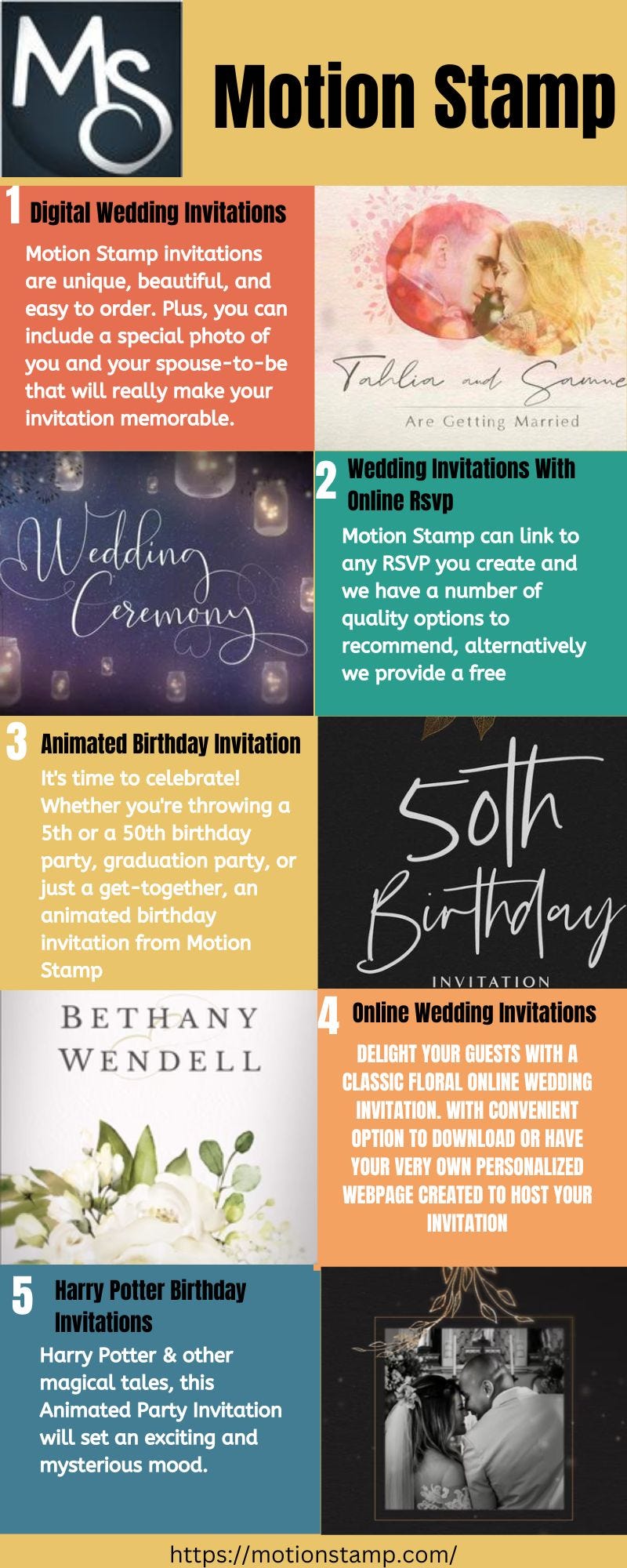 Floral Wedding Invitations | Motion Stamp - Motion Stamp - Medium