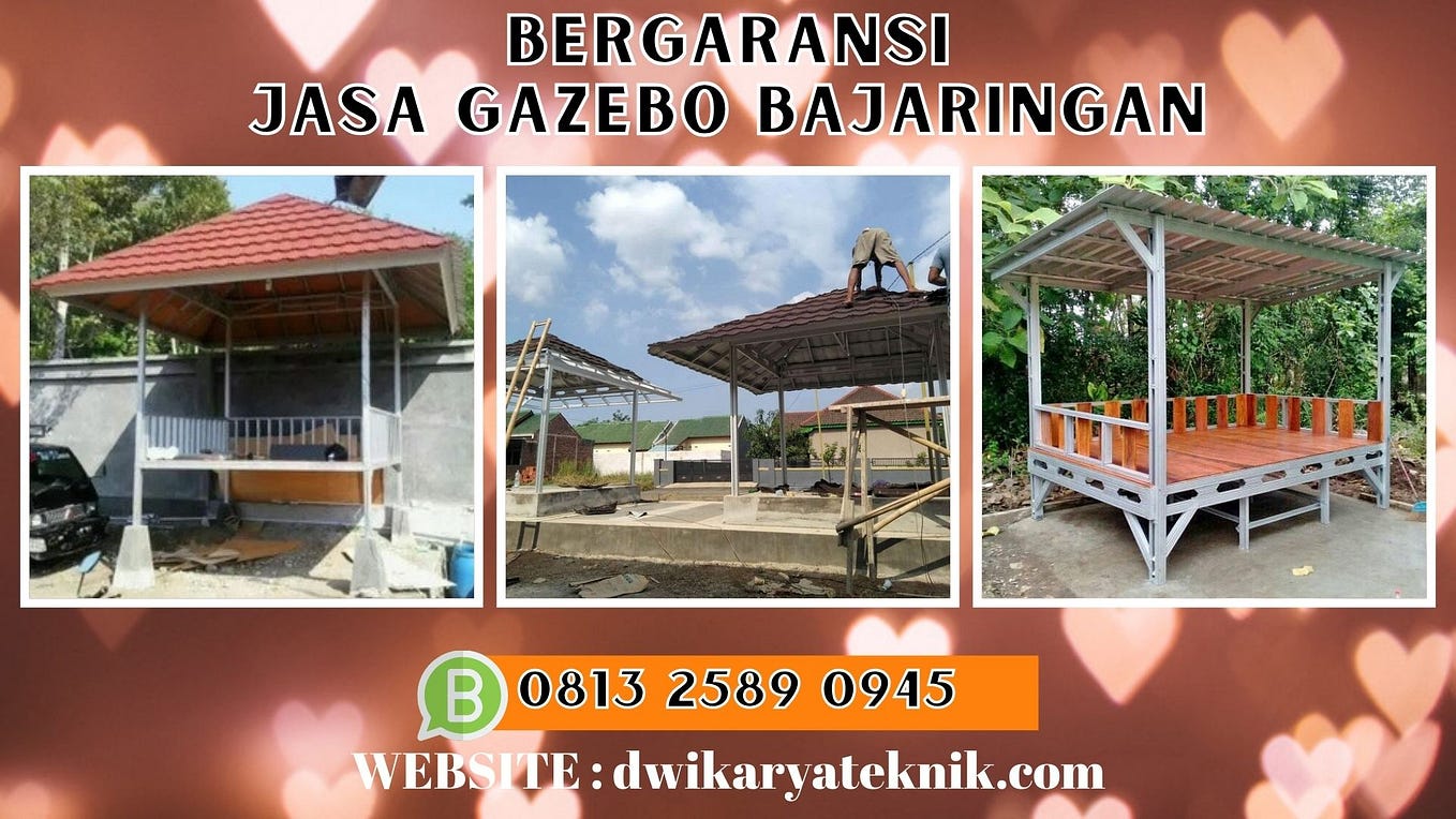 BERGARANSI, WA 081325890945 Buat Saung Dari Baja Ringan Jogja - Gazebo ...