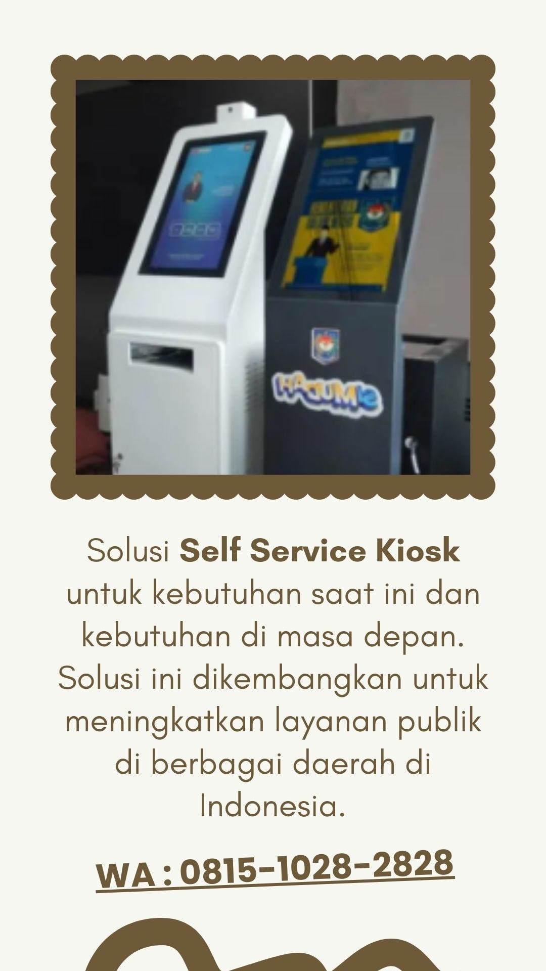 Tersedia! Kiosk Layar Sentuh Berkualitas Jakarta, WA : 081510282828 ...