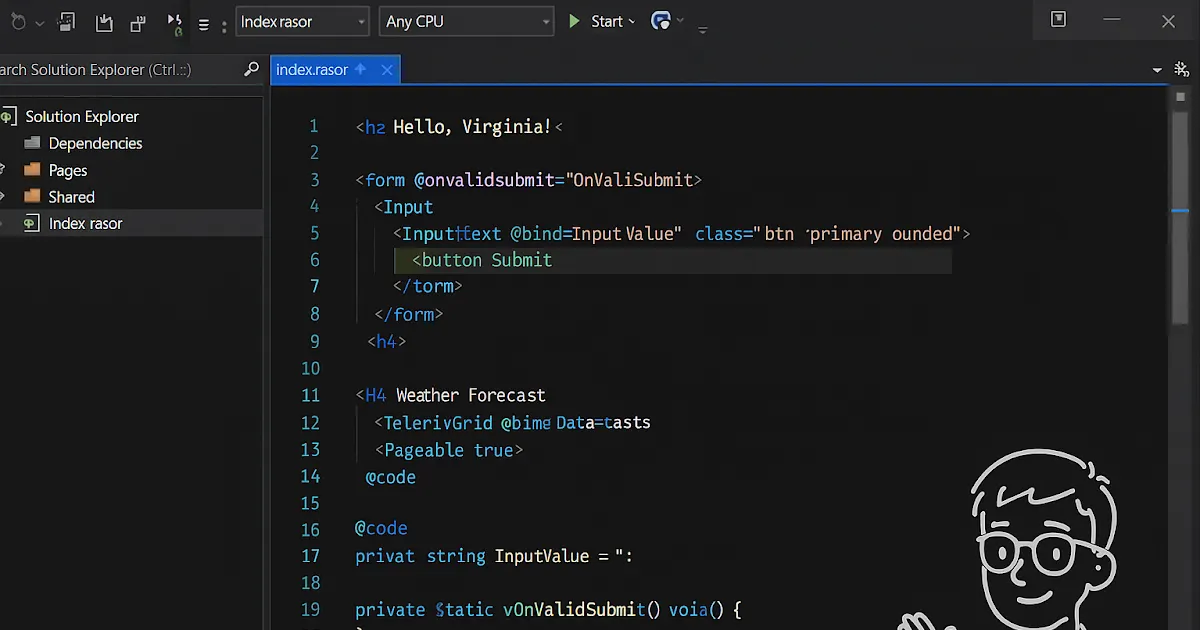 Blazor Best Practices: Should You Use Inline C# Code or Code-Behind Files? | by David Gallivan ...