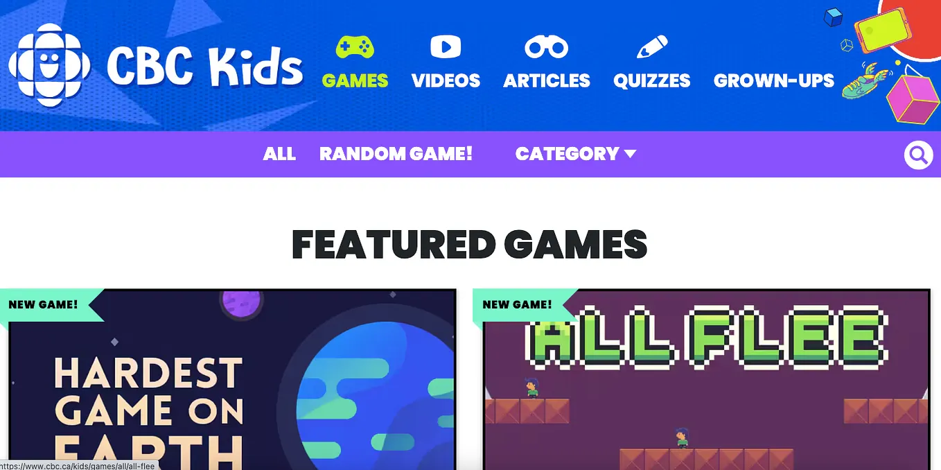Exploring CBC Games: A Deep Dive into CBC Kids Games | Medium