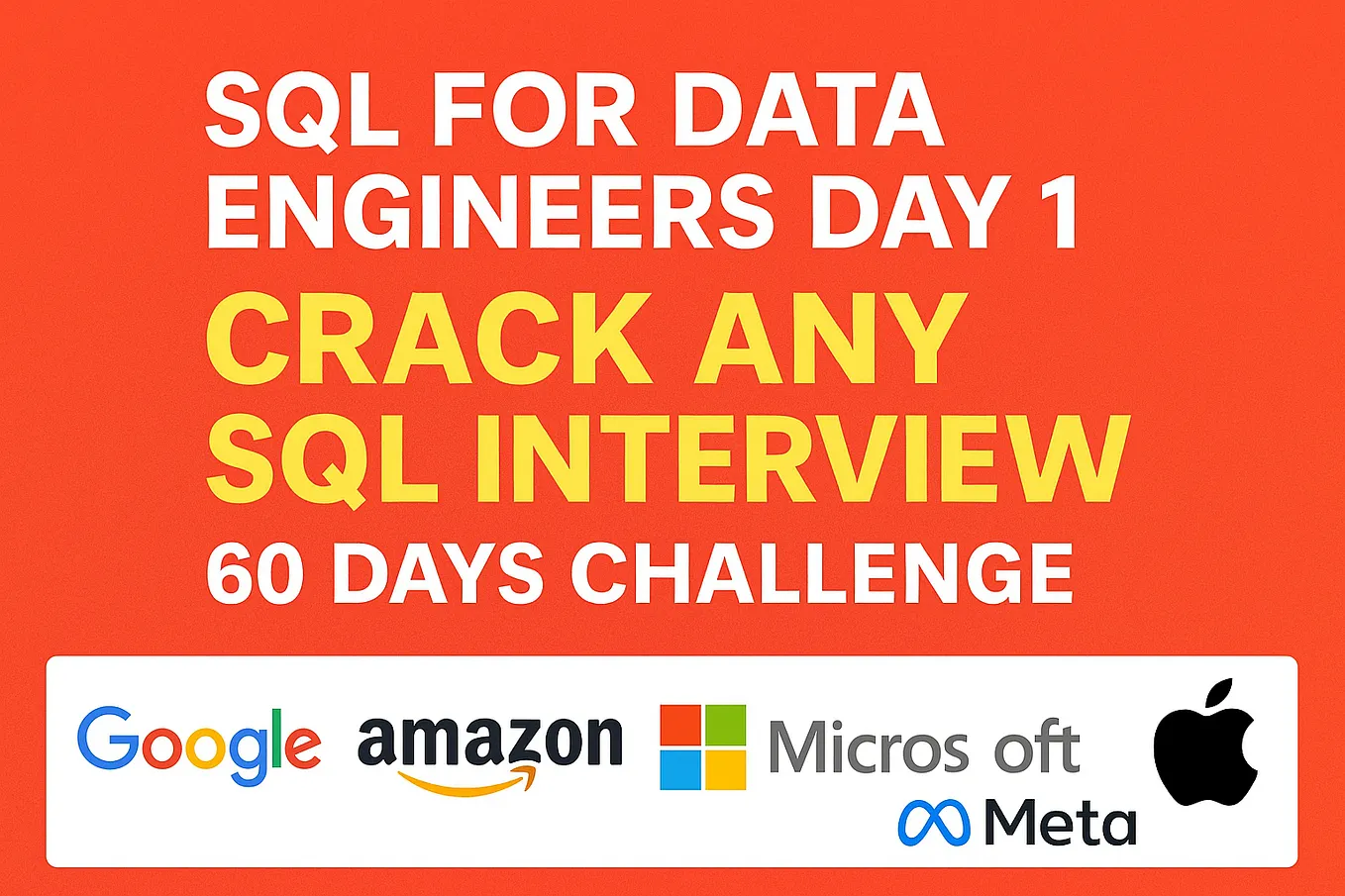 Top Tricky SQL Interview problems ( Medium to hard) | by Nawal Ambavkar | Medium