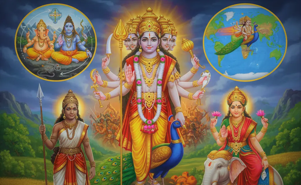 So, this is a painting of the goddess Mariamman, who has different ...