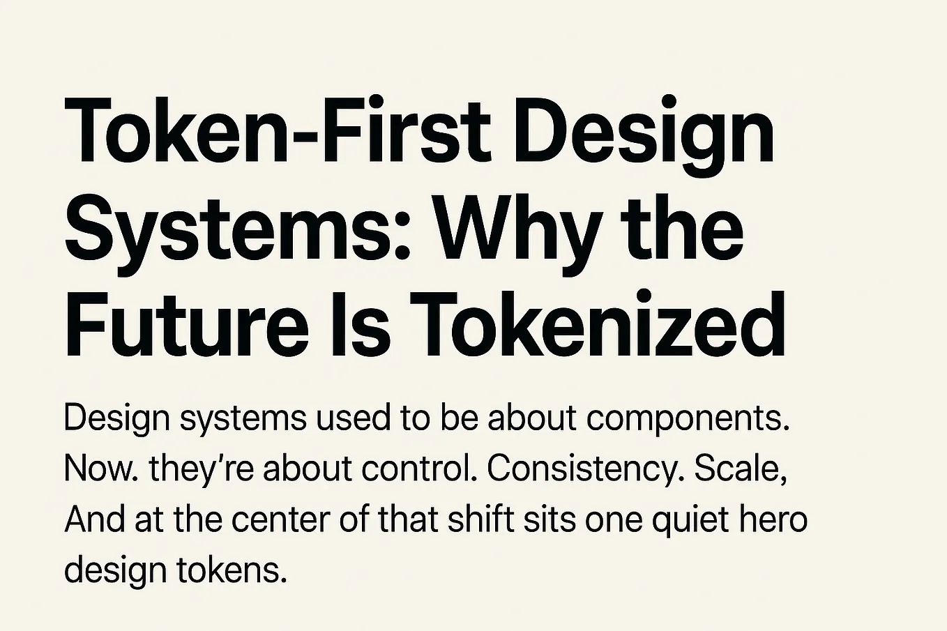 AI Design Systems: Why Tokens, Schema & Generative Rules Matter Now ...