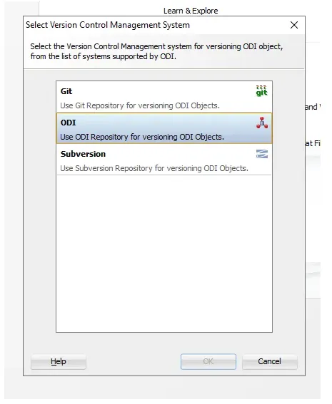 Oracle Data Integrator (ODI) 12c & Version Control Systems (VCS ...