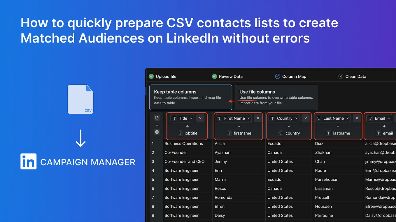 4.5 Ways to Convert Excel Files to Databases Quickly | Dropbase